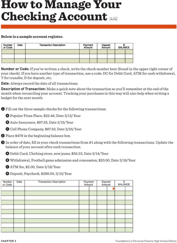 How To Manage Your Checking Account Pdf — db-excel.com