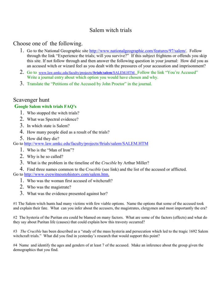 In Search Of History Salem Witch Trials Worksheet Answers Db excel In Search Of History Salem Witch Trials Worksheet Answers Db excel