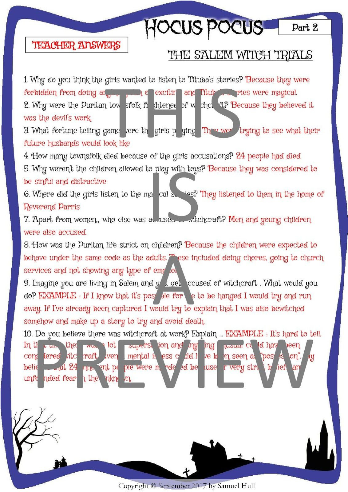 In Search Of History Salem Witch Trials Worksheet Answers Db excel In Search Of History Salem Witch Trials Worksheet Answers Db excel