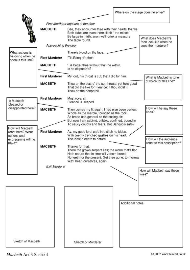 Ks3 Plays Macbeth Act 3 Teachit English — db-excel.com