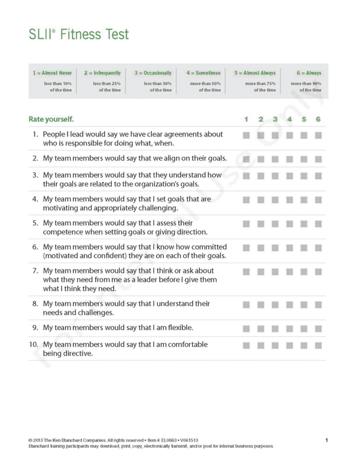 Situational Leadership Worksheet — db-excel.com