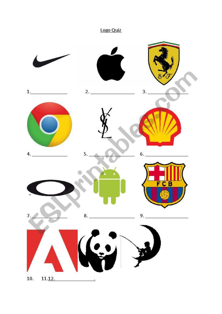 Logo Quiz For Advertising Lesson Esl Worksheetjonnilomax — db-excel.com