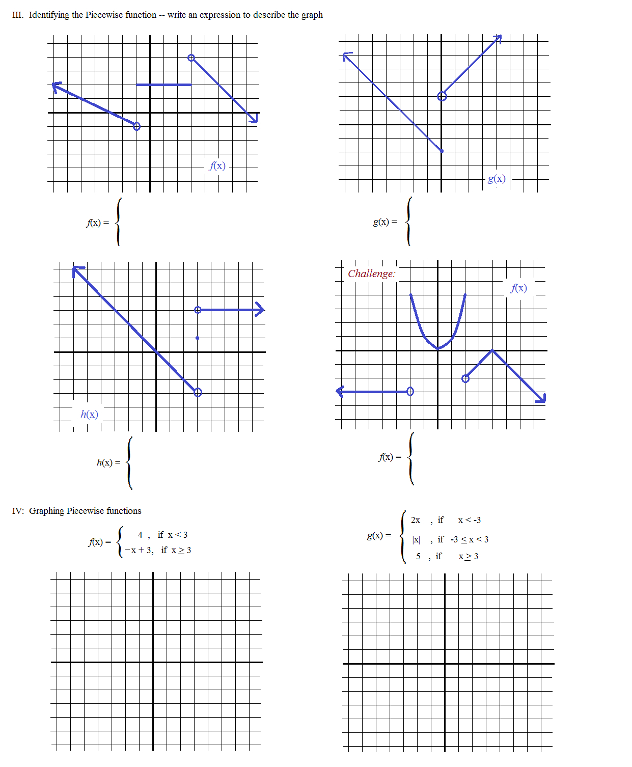 Piecewise Functions Worksheet 1 Answers Db excel Piecewise Functions Worksheet 1 Answers Db excel