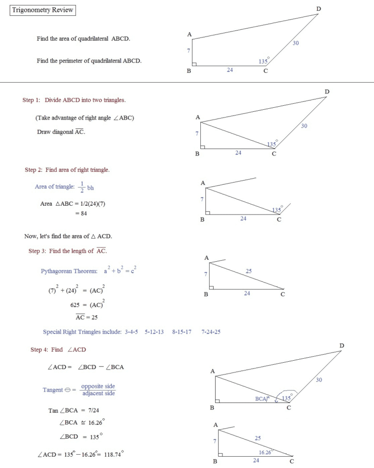 Review Trigonometry Worksheet — db-excel.com