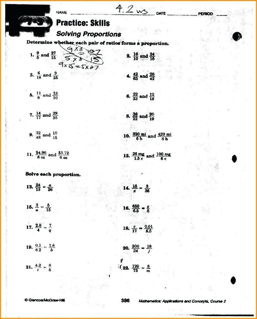 Proportion Word Problems Worksheet 7Th Grade Db excel