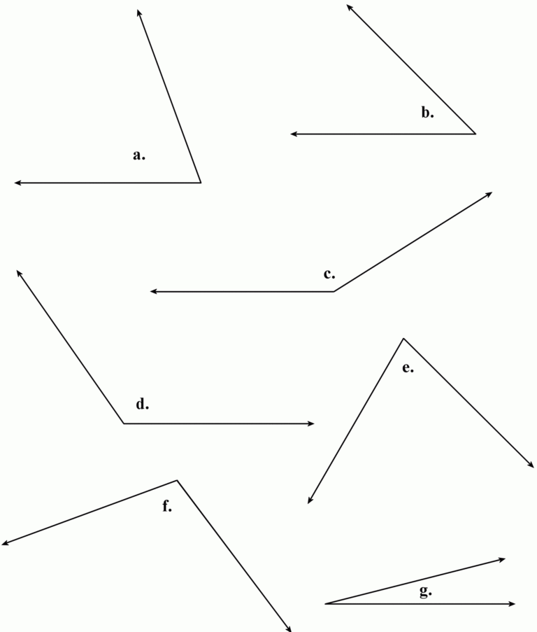 Measuring Angles Worksheet Answer Key — db-excel.com