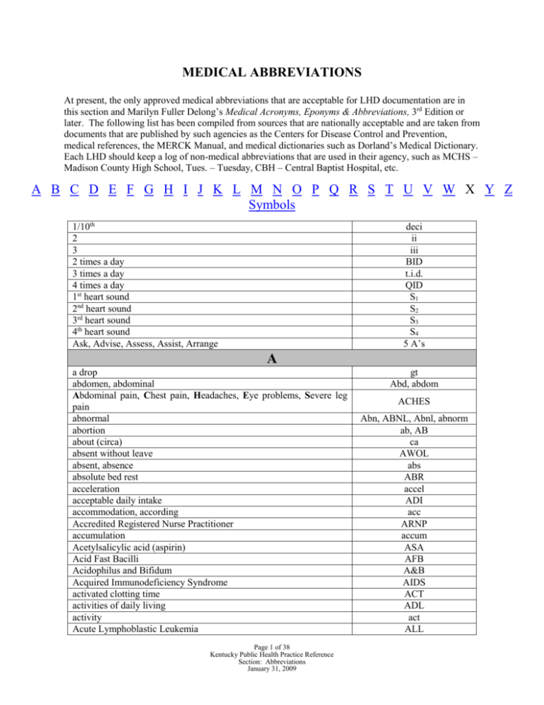 Medical Terminology Abbreviations Worksheet — db-excel.com