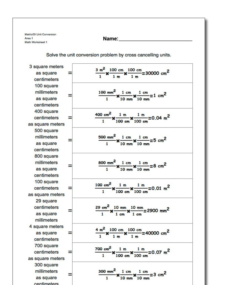 Si Unit Conversion Worksheet — db-excel.com