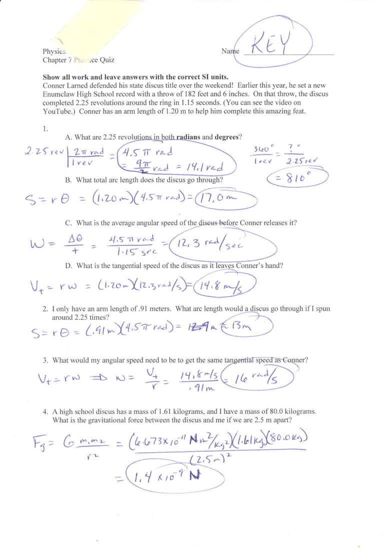 Physics Worksheets With Answers — db-excel.com