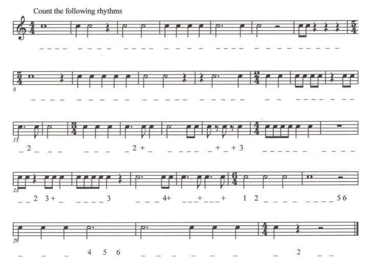Music Theory Worksheet 4 Counting Rhythms — db-excel.com