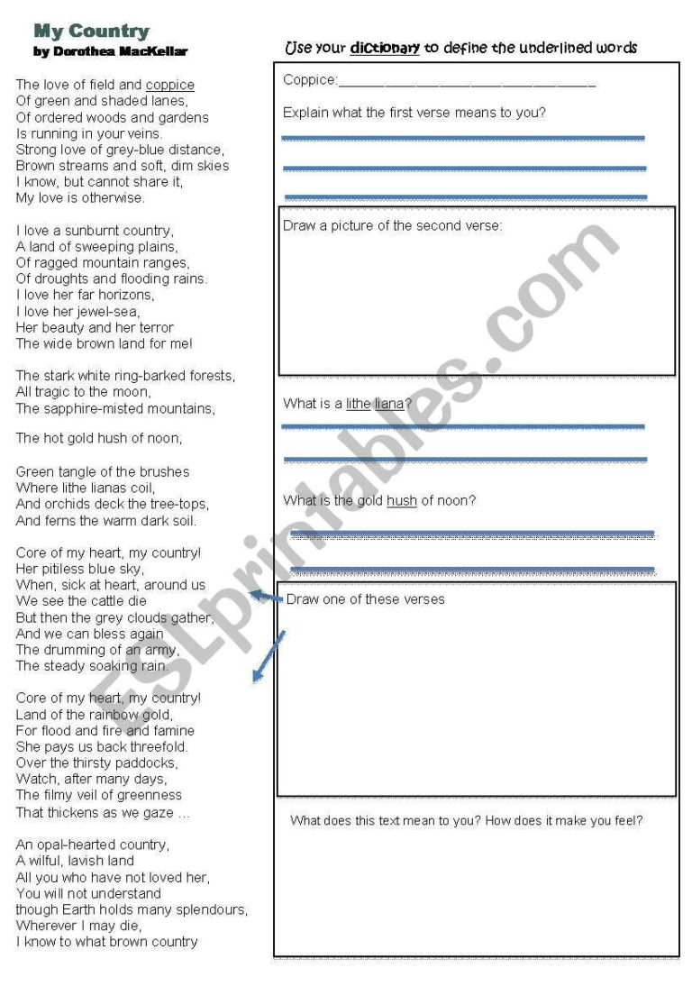 My Country Dorothea Mackellar Australian Poetry Analysis — db-excel.com