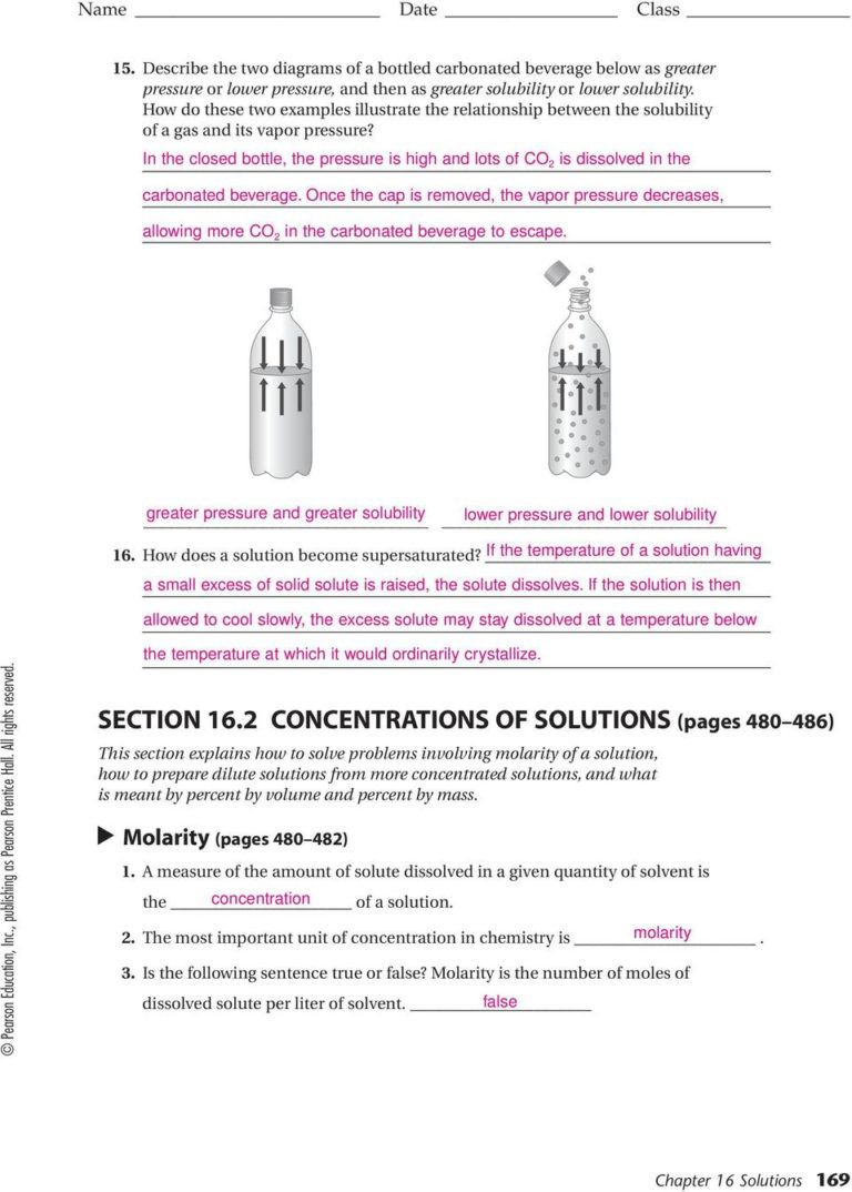 Section 16 3 Colligative Properties Of Solutions Worksheet Answers — db ...