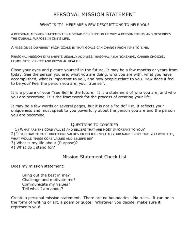 Nonprofit Mission Statement Samples And Vision Ples — db-excel.com