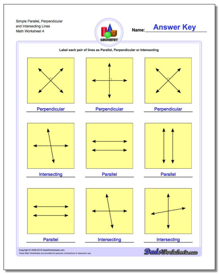 Parallel Perpendicular And Intersecting Lines Worksheet Answers — db-excel.com