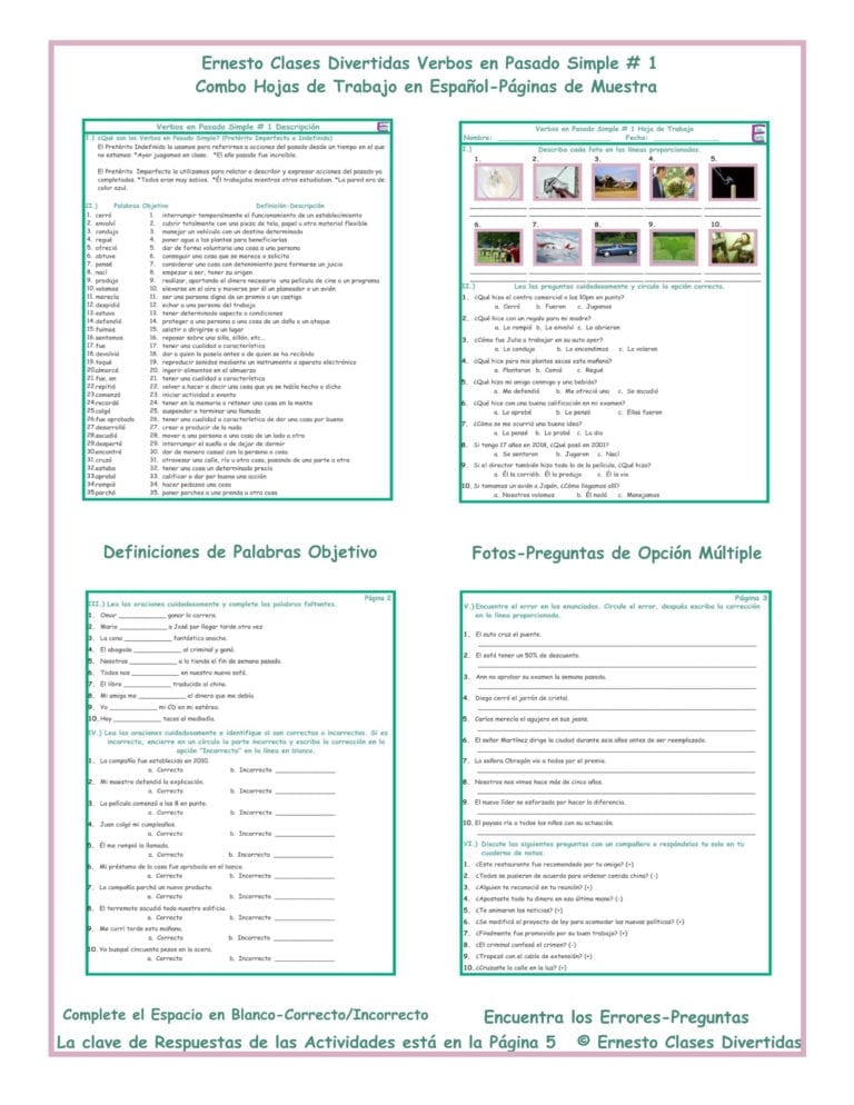 Spanish 1 Worksheets — db-excel.com