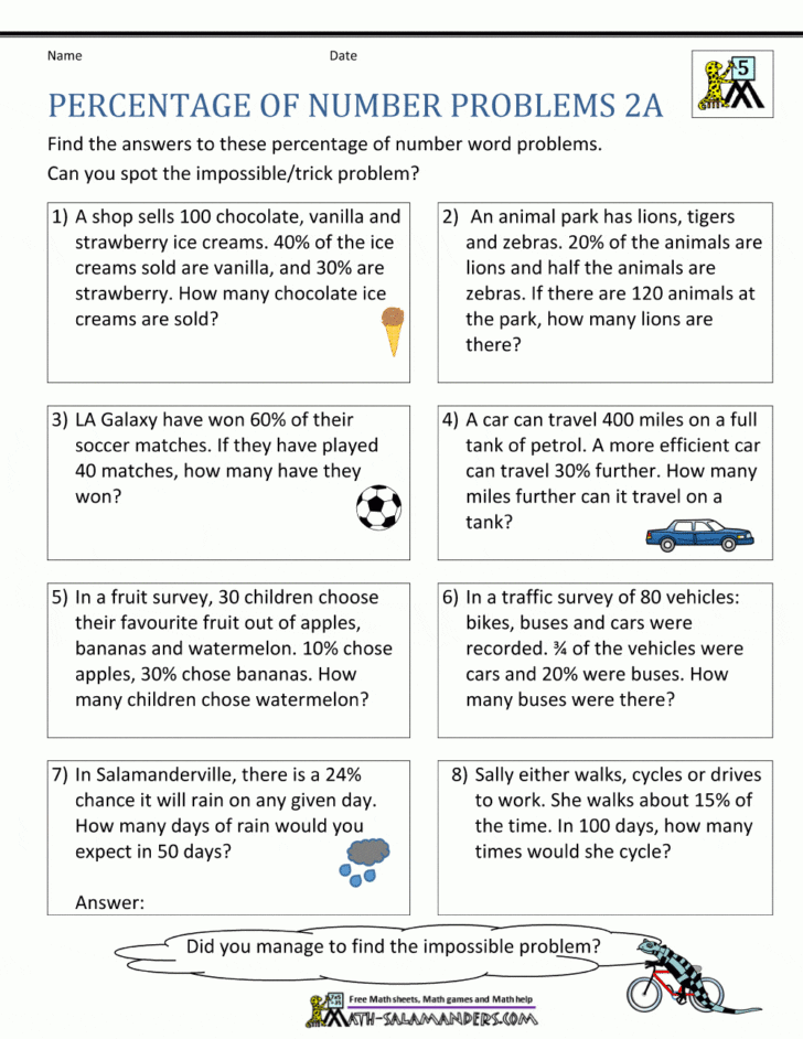 Percent Discount Word Problems Worksheet — db-excel.com