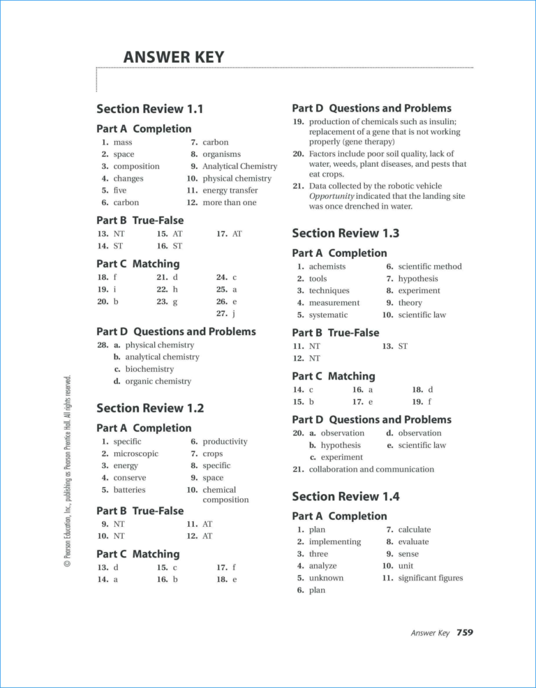 5Th Grade Science Worksheets With Answer Key — db-excel.com