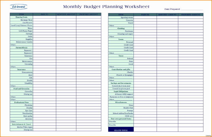 Free Financial Planning Worksheets — db-excel.com