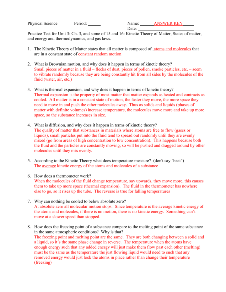 Practice Test Kinetic Theory Of Matter — db-excel.com