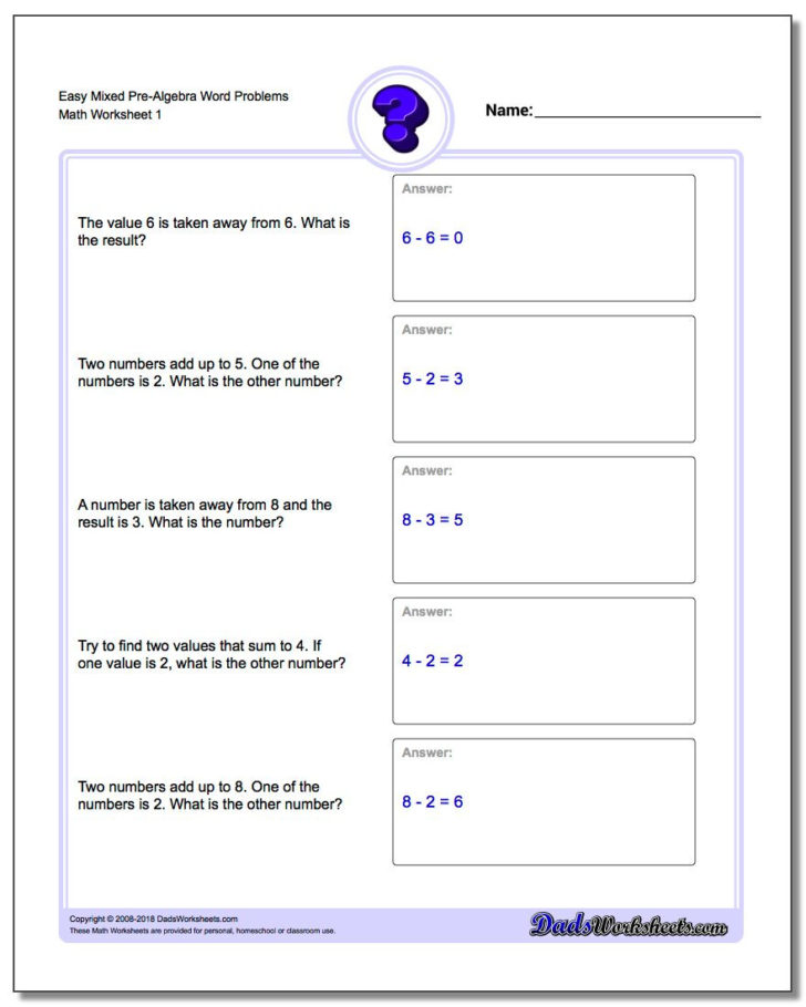 Beginning Algebra Worksheets — db-excel.com