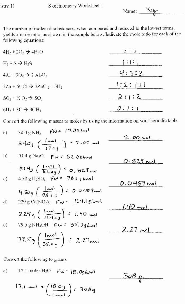Chemistry Unit 5 Worksheet 2 Answer Key Chemistry Unit 5 Worksheet 2 Answer Key