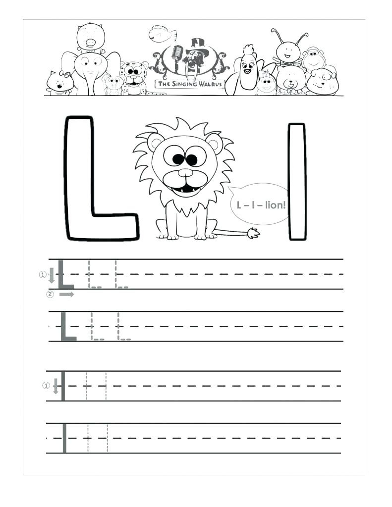 Free Letter L Tracing Worksheets Letter L Tracing Worksheets 