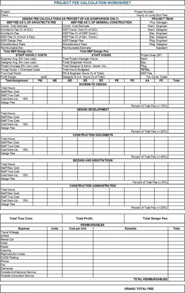Project Management Worksheet Yooob — db-excel.com