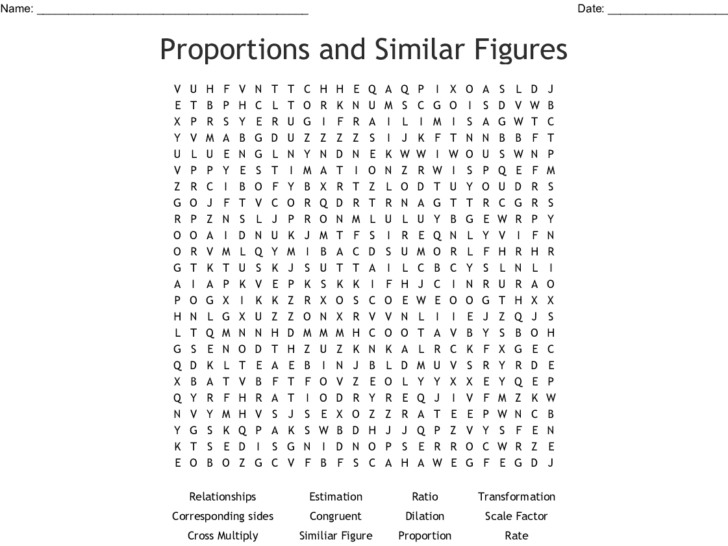 Proportions And Similar Figures Word Search Word — db-excel.com