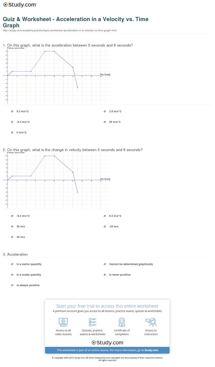 Graphing Acceleration Worksheet — db-excel.com