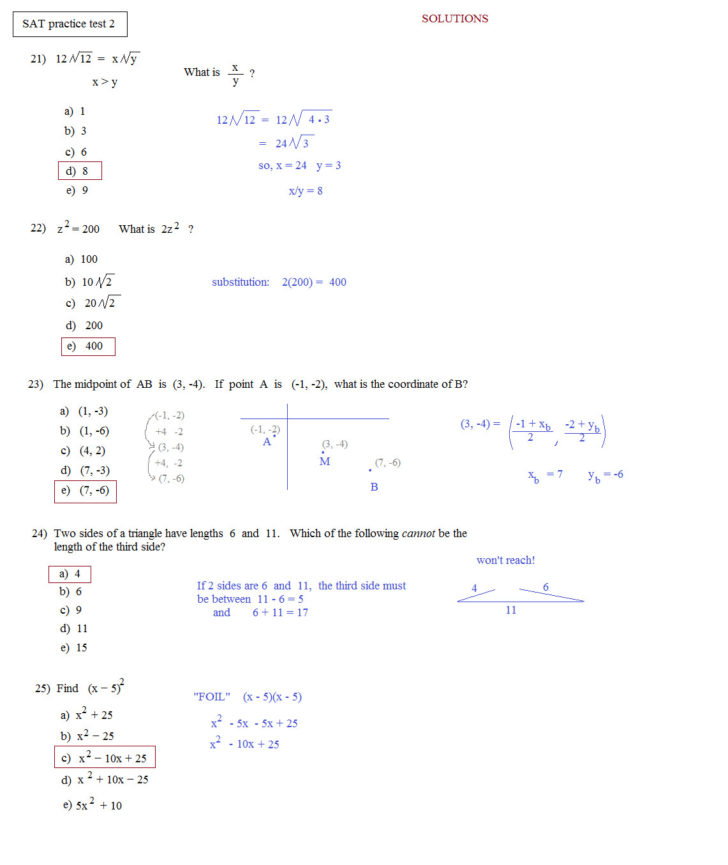 Quiz Worksheet Act Math Strategy Study Com Free Practice — db-excel.com