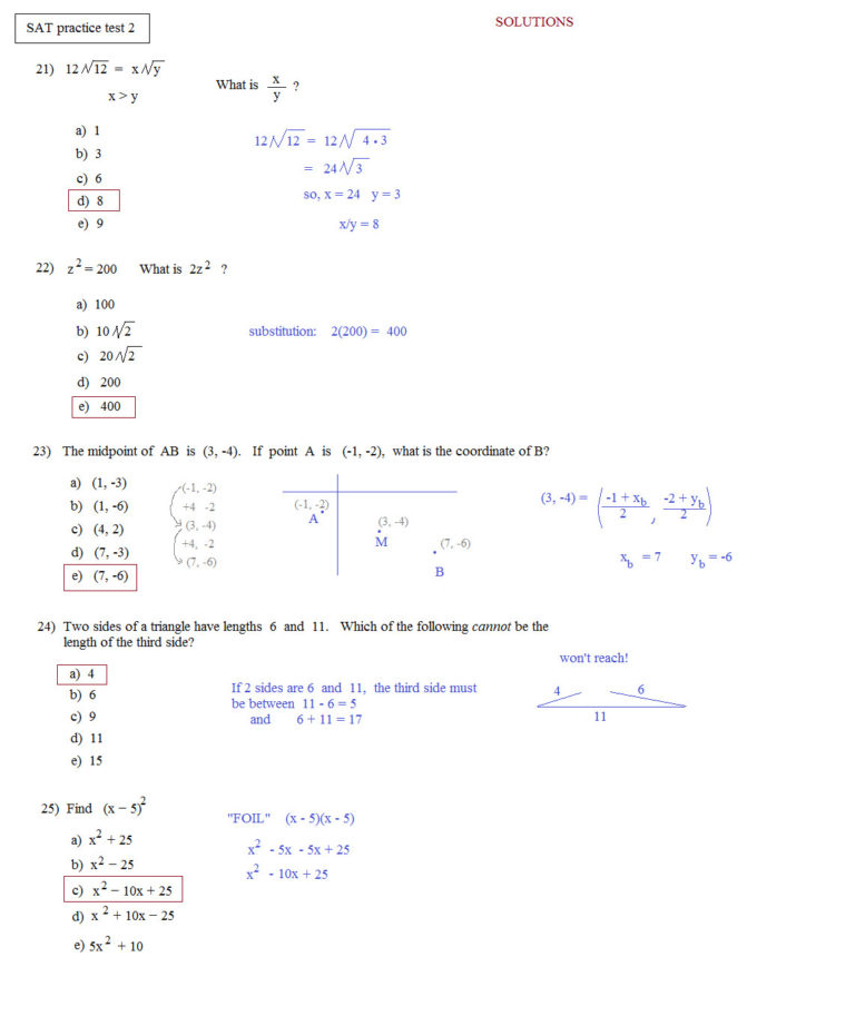 Quiz Worksheet Act Math Strategy Study Com Free Practice — db-excel.com