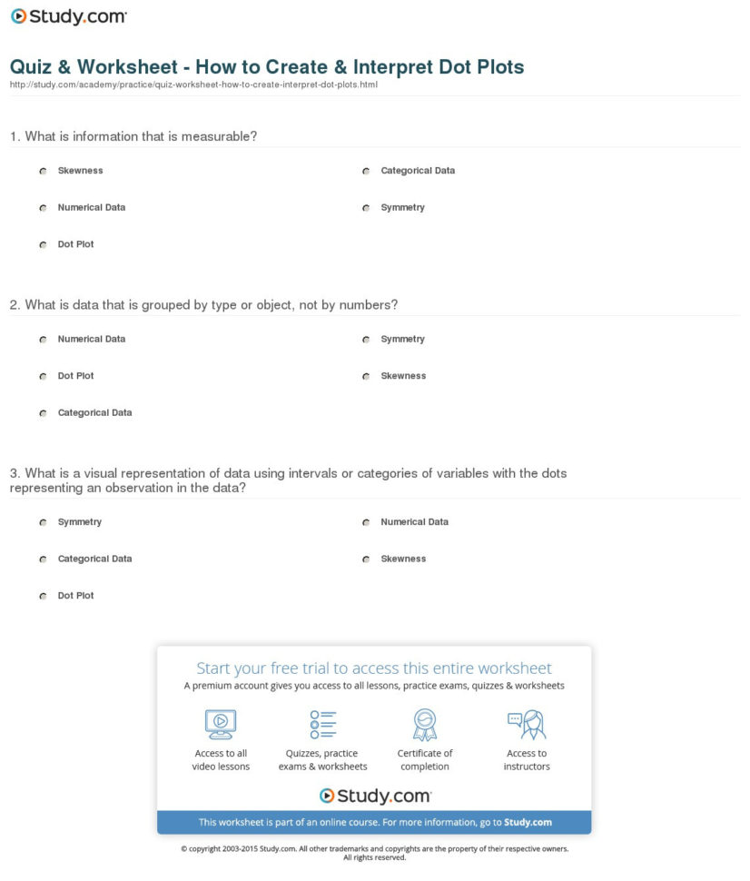 Quiz Worksheet How To Create Interpret Dot Plots Study — db-excel.com