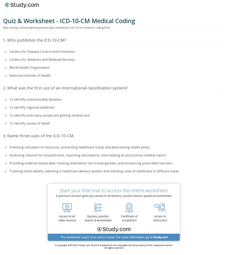 Medical Coding Practice Worksheets — db-excel.com