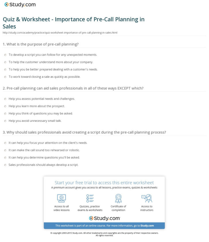 Sales Pre Call Planning Worksheet — db-excel.com