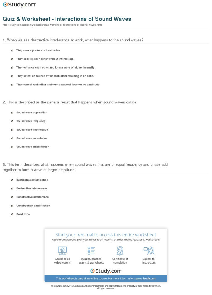 Wave Interactions Worksheet Answers — db-excel.com
