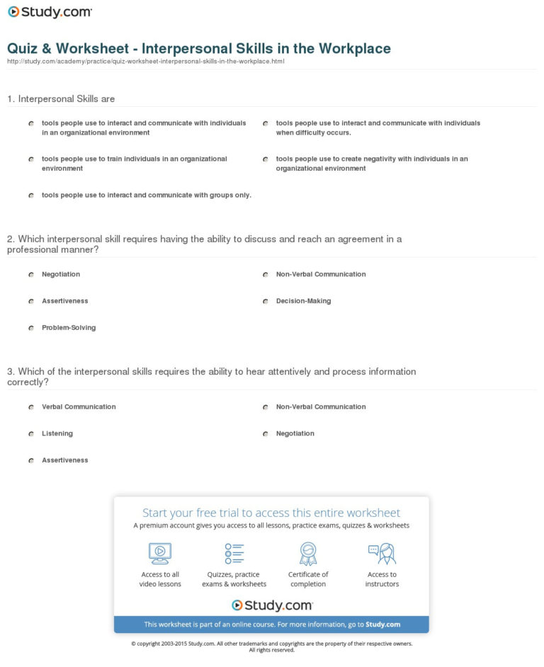 Soft Skills Worksheets — db-excel.com