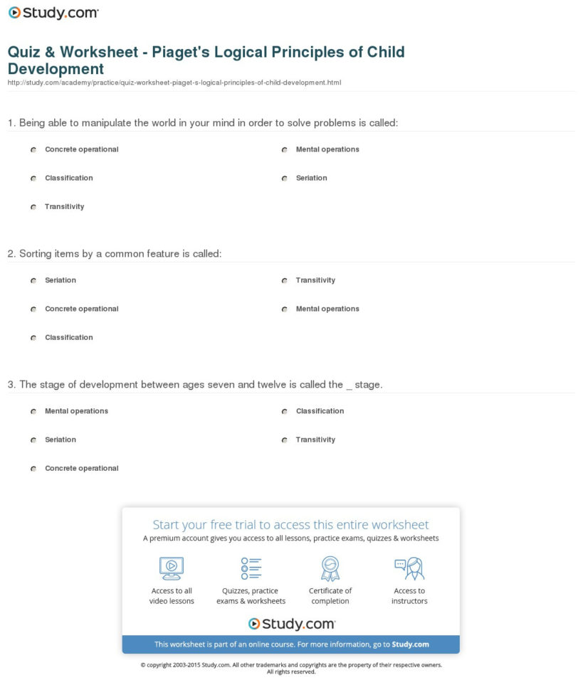 Child Development Principles And Theories Worksheet Answers — db-excel.com