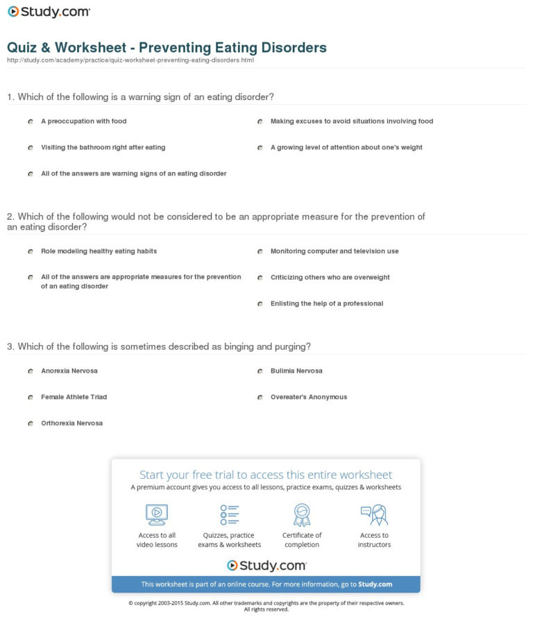 Eating Disorder Worksheets — db-excel.com
