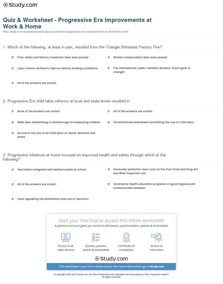 The Progressive Era Worksheet — db-excel.com
