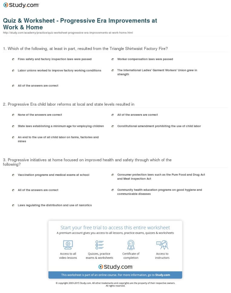 The Progressive Era Worksheet — db-excel.com