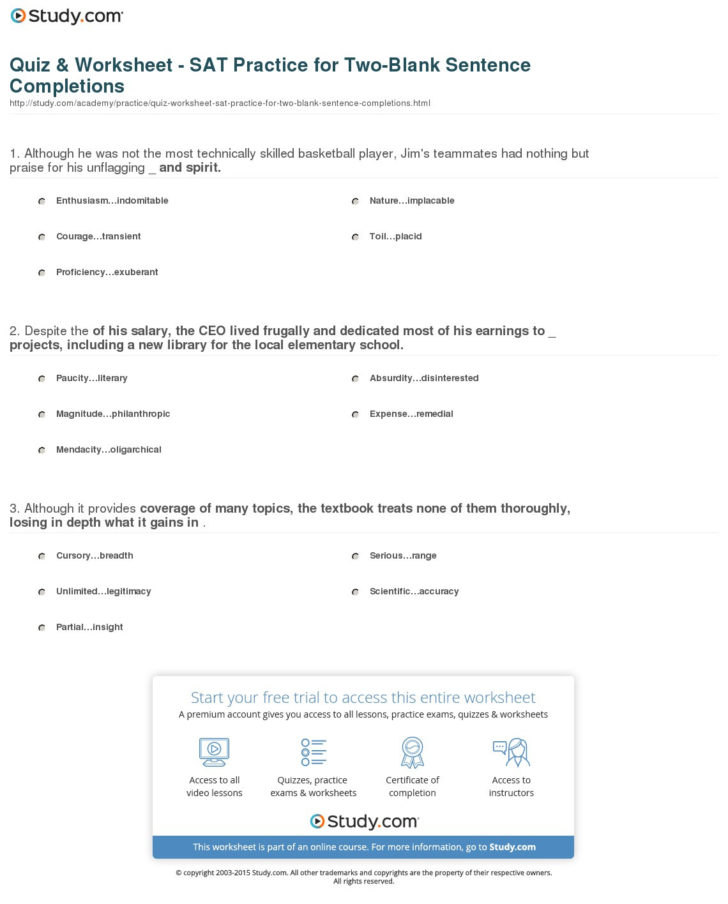 Sat Math Practice Worksheets — db-excel.com