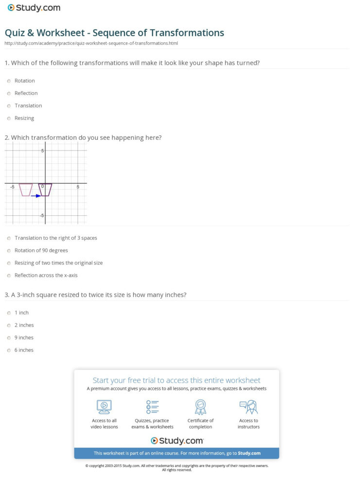 Quiz Worksheet Sequence Of Transformations Study — db-excel.com