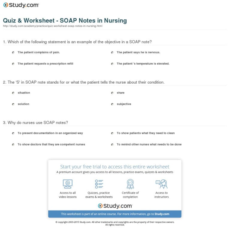 Soap Note Practice Worksheet — db-excel.com