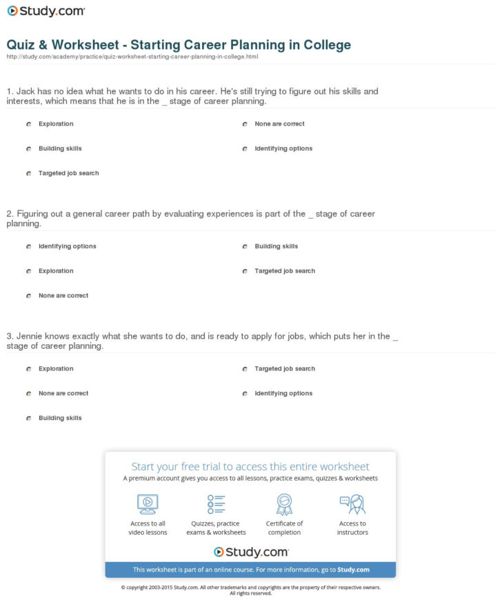 Career Pathway Planning Worksheet — db-excel.com