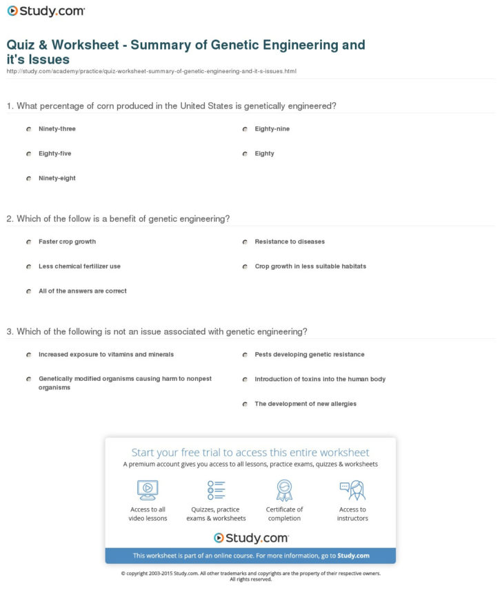 Genetic Engineering Worksheet — db-excel.com