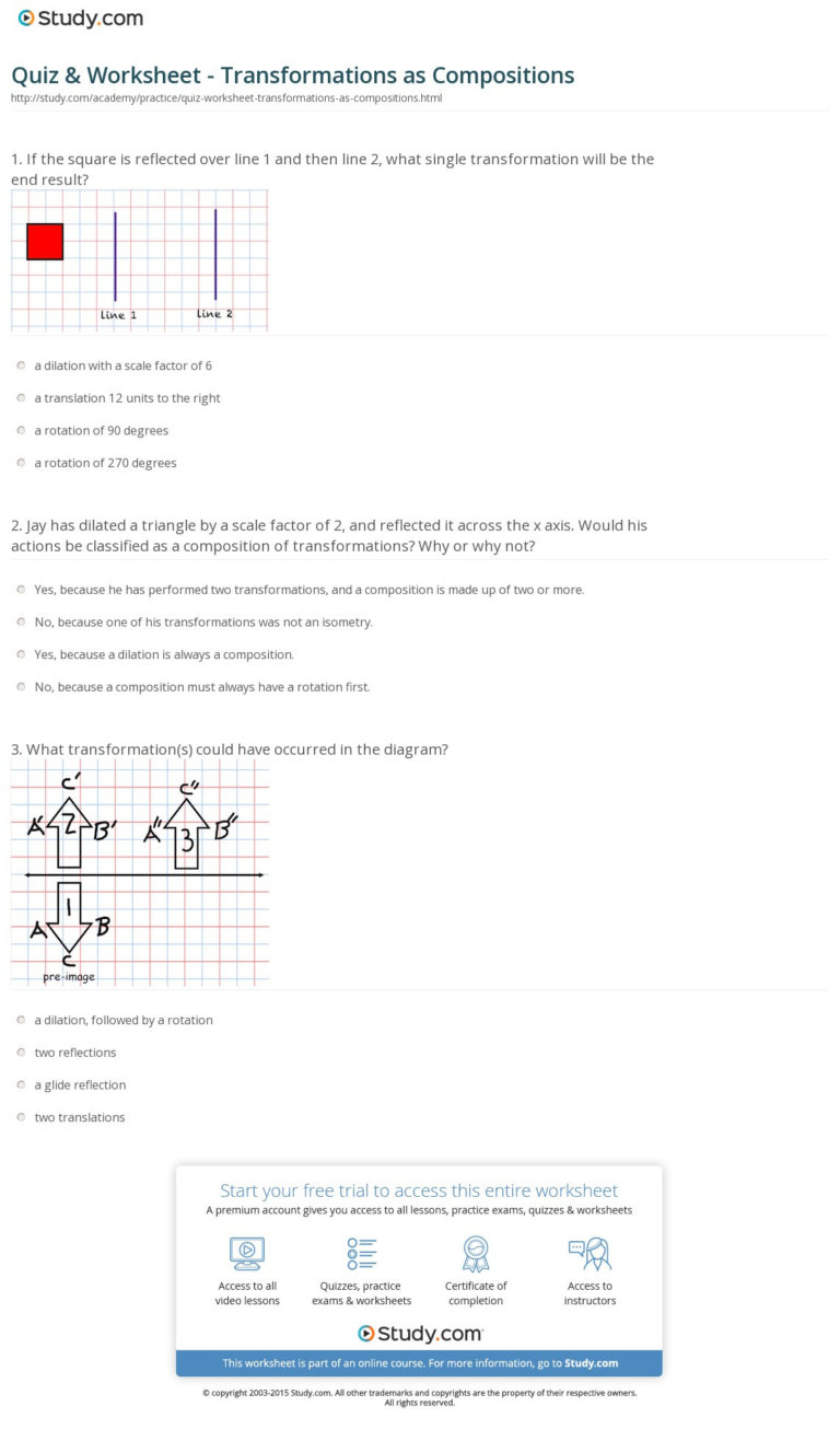 Composition Of Transformations Worksheet — db-excel.com