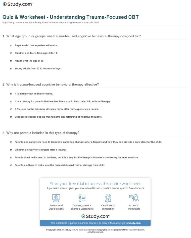 Trauma Worksheets Therapy — db-excel.com