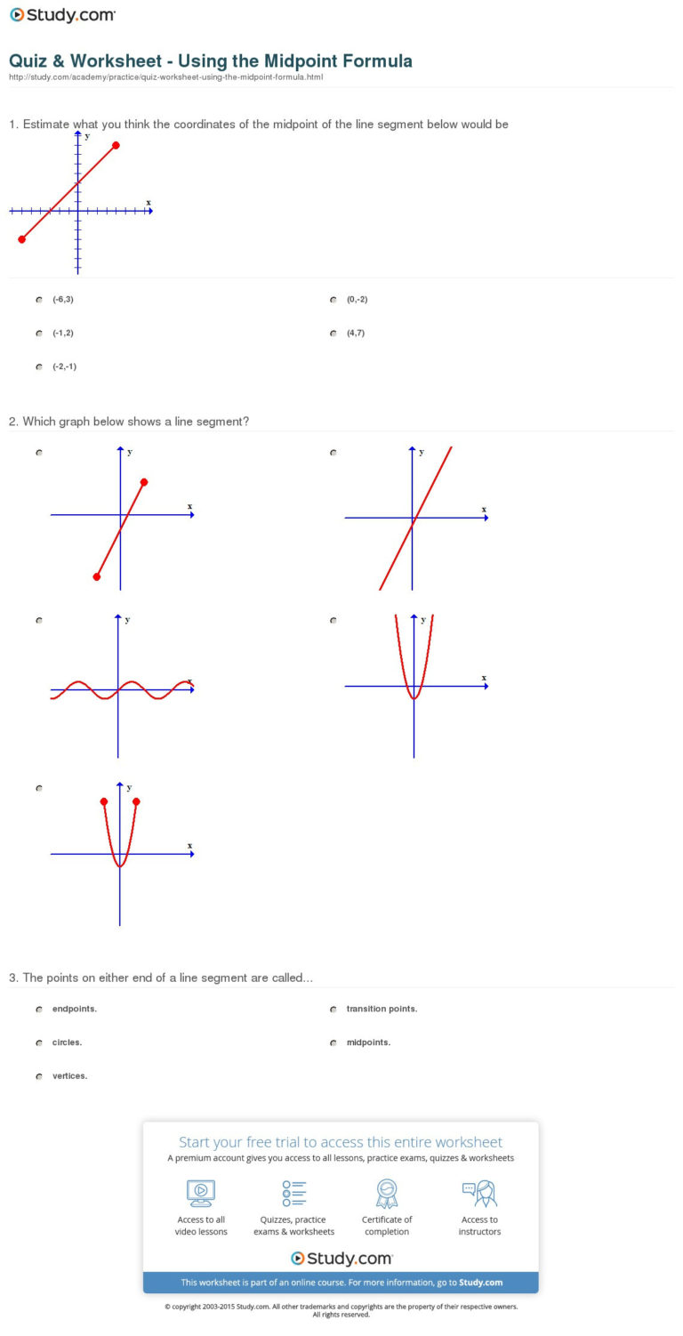 The Midpoint Formula Worksheet — db-excel.com