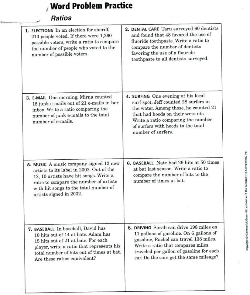 Proportion Word Problems Worksheet 7Th Grade — db-excel.com
