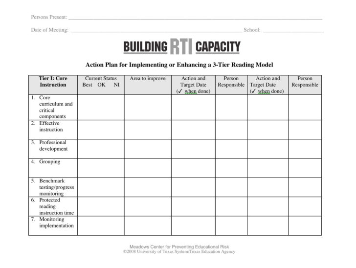 Rti Framework Integrity Rubric And Worksheet Building Rti — db-excel.com